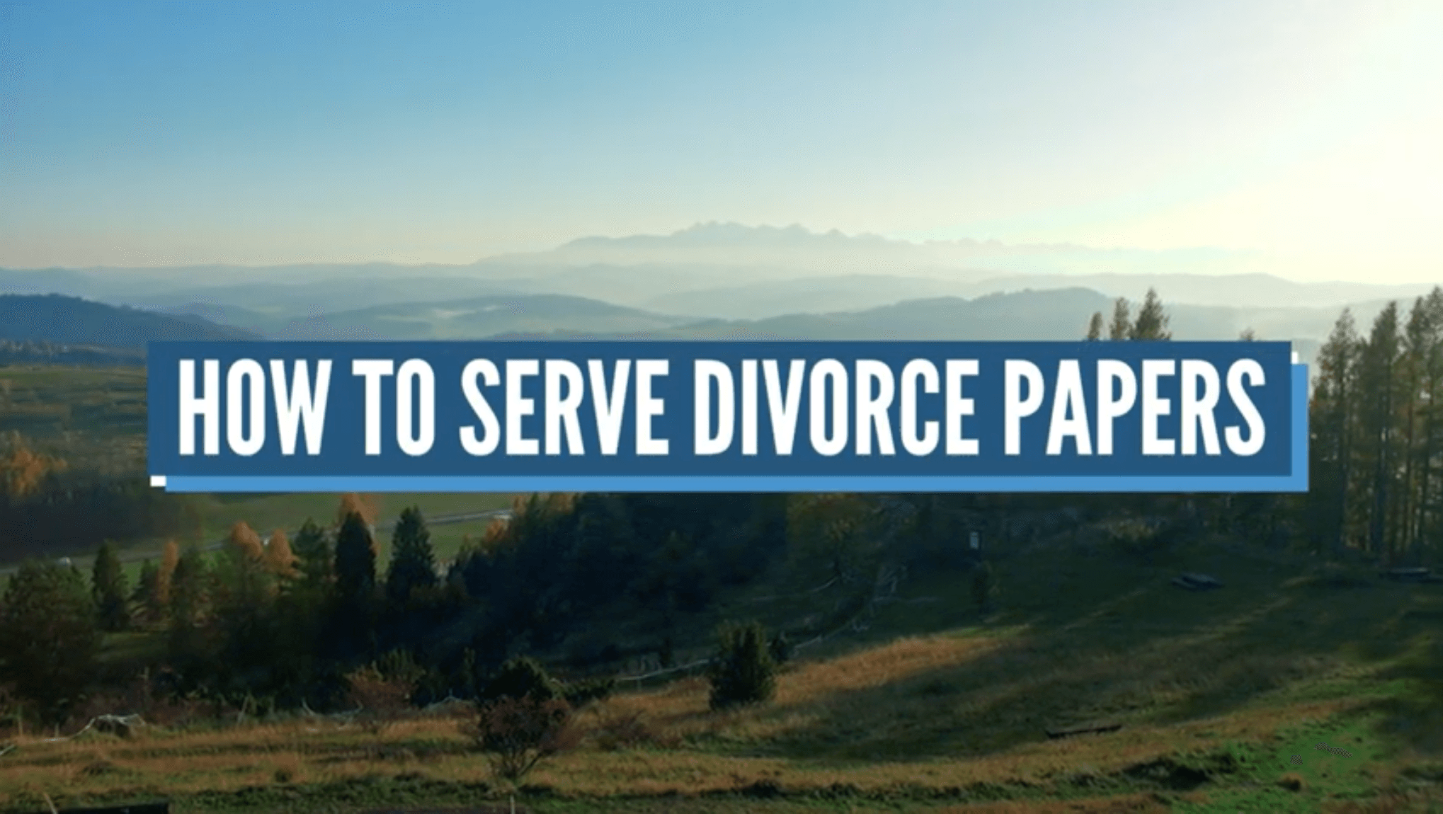 How to Serve Divorce Papers: Video | Law Offices of Donald P. Schweitzer